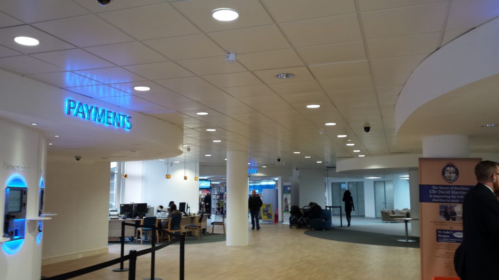 Reception LED Lighting Upgrade for Basildon Council Welcomes Visitors